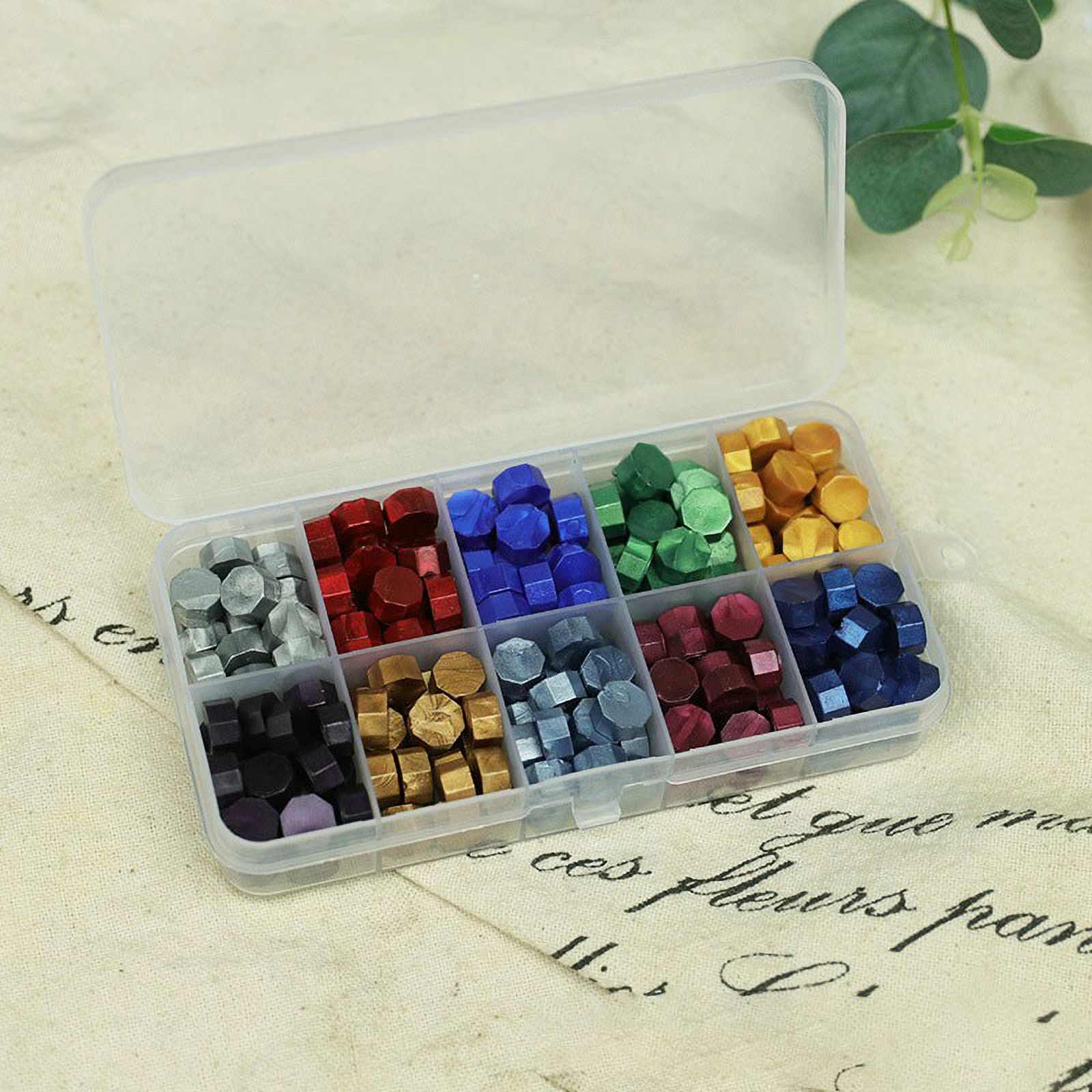 10/15 Grids Retro Sealing Wax Seal Stamp Kit, Colorful Sealing Wax Bead ...