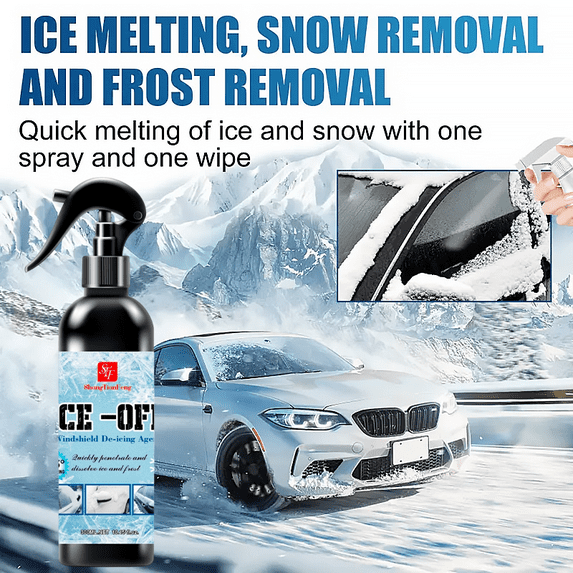 10.15 Oz Quick-acting Windshield De-icing Spray - Powerful Ice And ...