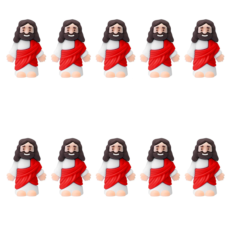 10/15 Pcs Little Jesus Figures Mini Rubber Jesus Toys To Hide And Seek ...