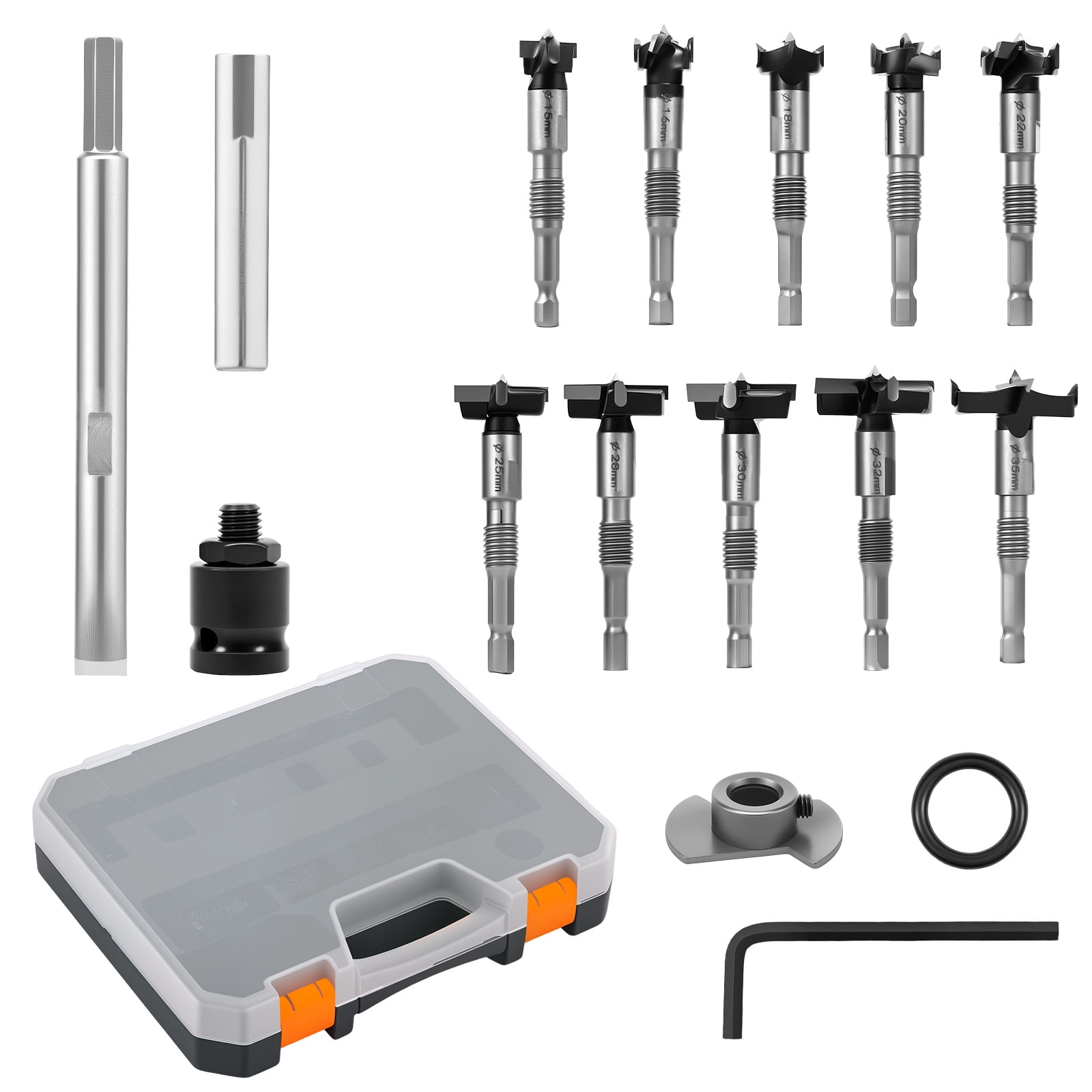 10/15 Pcs Woodworking Drill Bit Set Alloy Wood Drilling Bit Set with ...