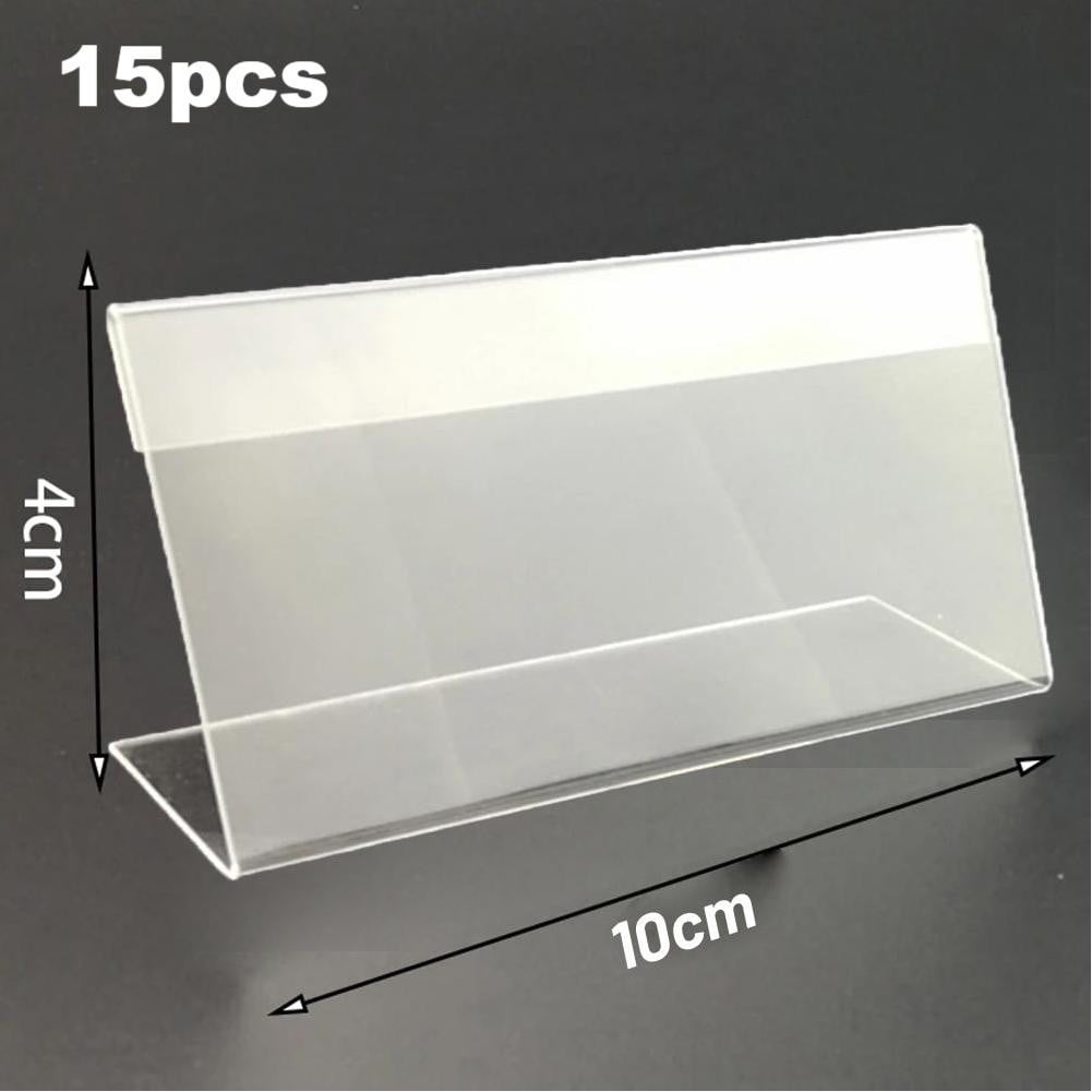 10/15pcs 4*10cm Clear Acrylic Sign Display Stand Price Business Card ...