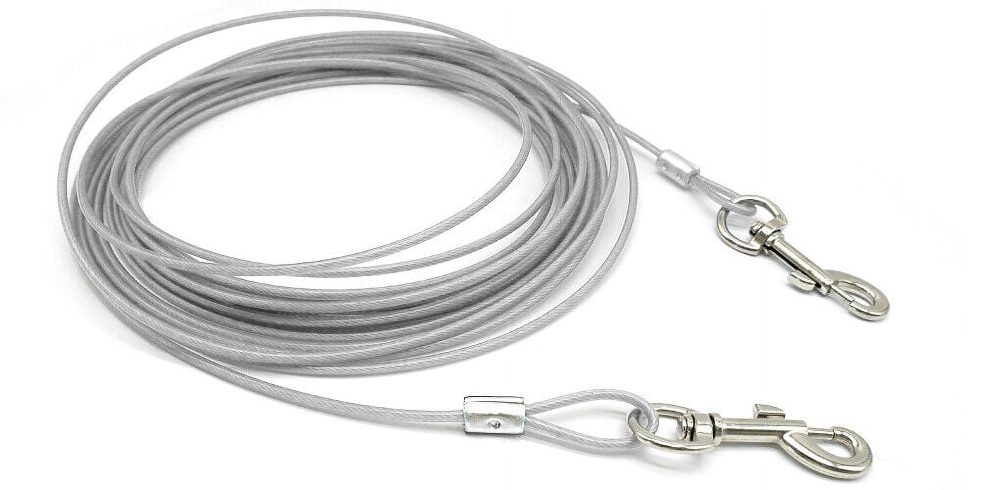 10/16/32FT Dog Tie-Out Cable Leash Steel Wire Metal Chain Pet Leash ...