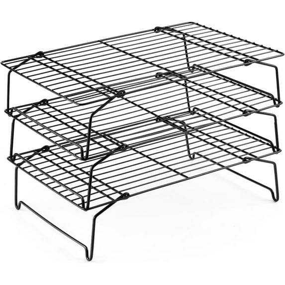 10 * 16 Inch Cooling Racks, 3 Stackable Tall Baking Racks, Stainless ...