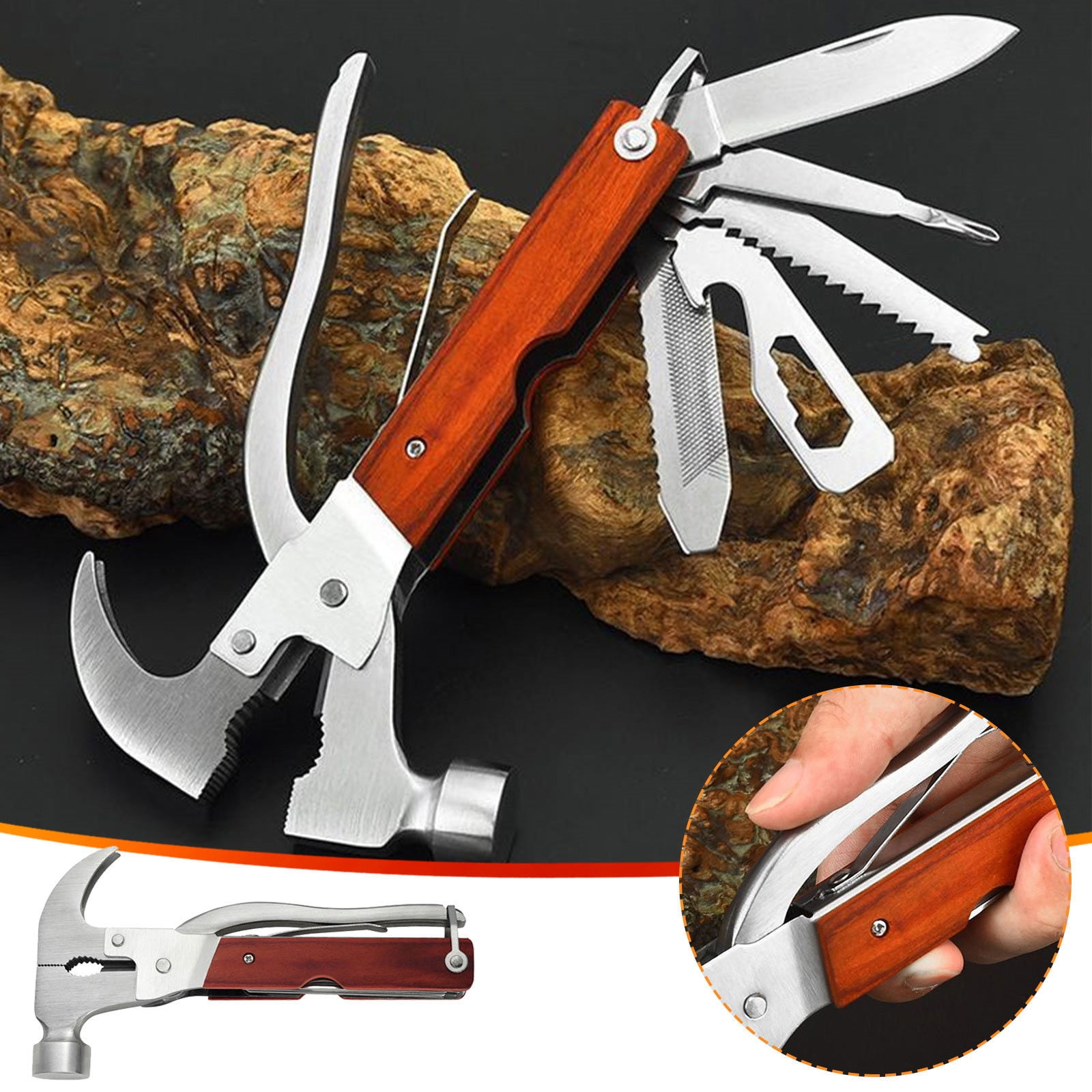 Under 10, 16-in1 Multi-Functional Claw Tool, Portable Small Multitool ...