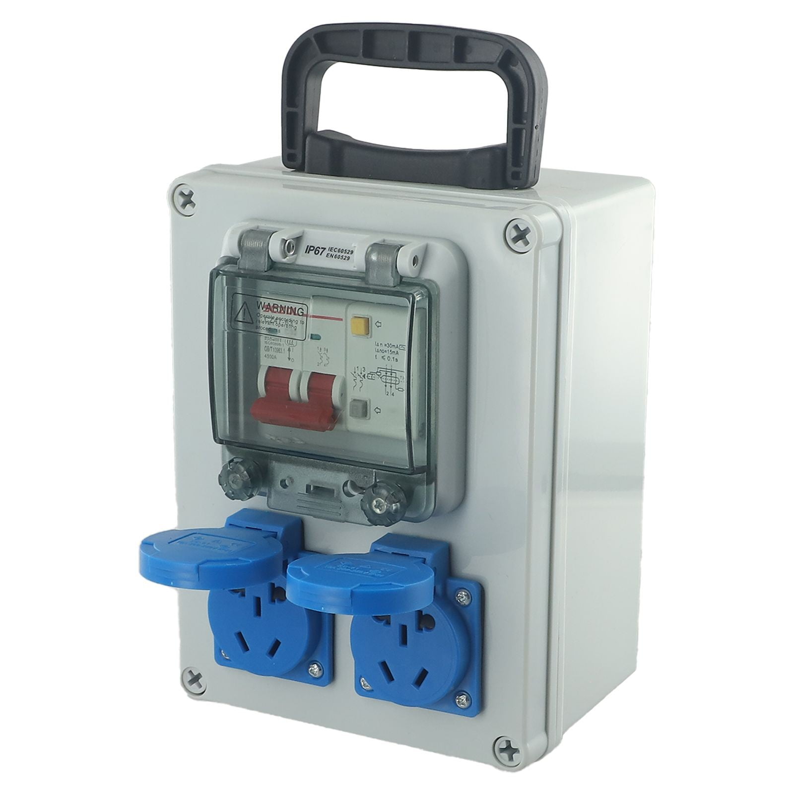 10-16A 220-250V Portable Outlet Box Wall Mounted Socket Box Single ...