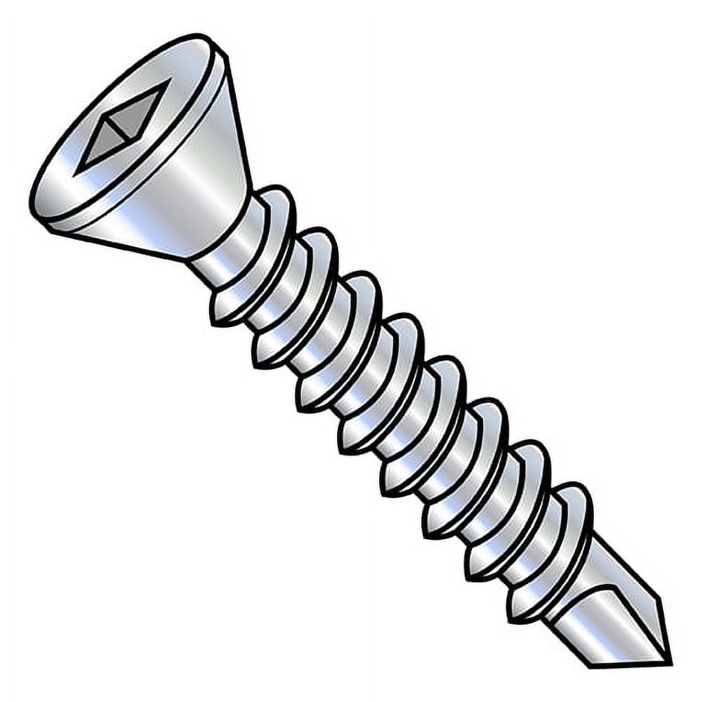 10-16X1 Square Recess Flat Trim Head Self Drilling Screw Full Thread ...