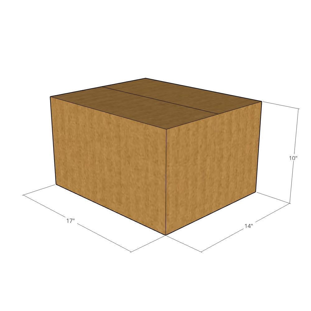 17x14x10 Kraft Brown Corrugated Shipping Boxes, 32 ECT Single-Wall, Qty ...