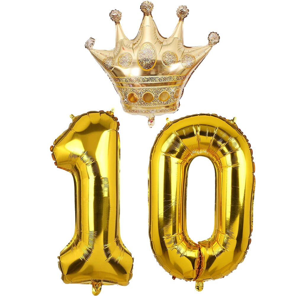 10 18 20 30 40 50 To 90 Years Old Kid Adult Birthday Party Gold Crown ...