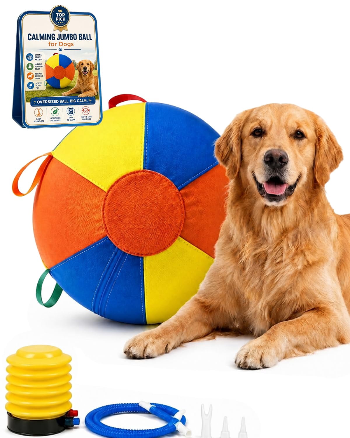 10/18/22" Herding Ball for Dogs Durable Tear Resistant Inflatable Jumbo ...