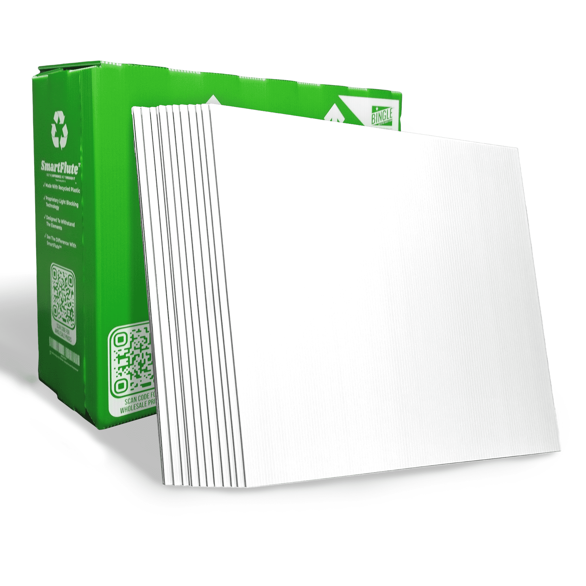 10-Pack 18x24" White Yard Signs Plastic 4mm Waterproof for Printing ...