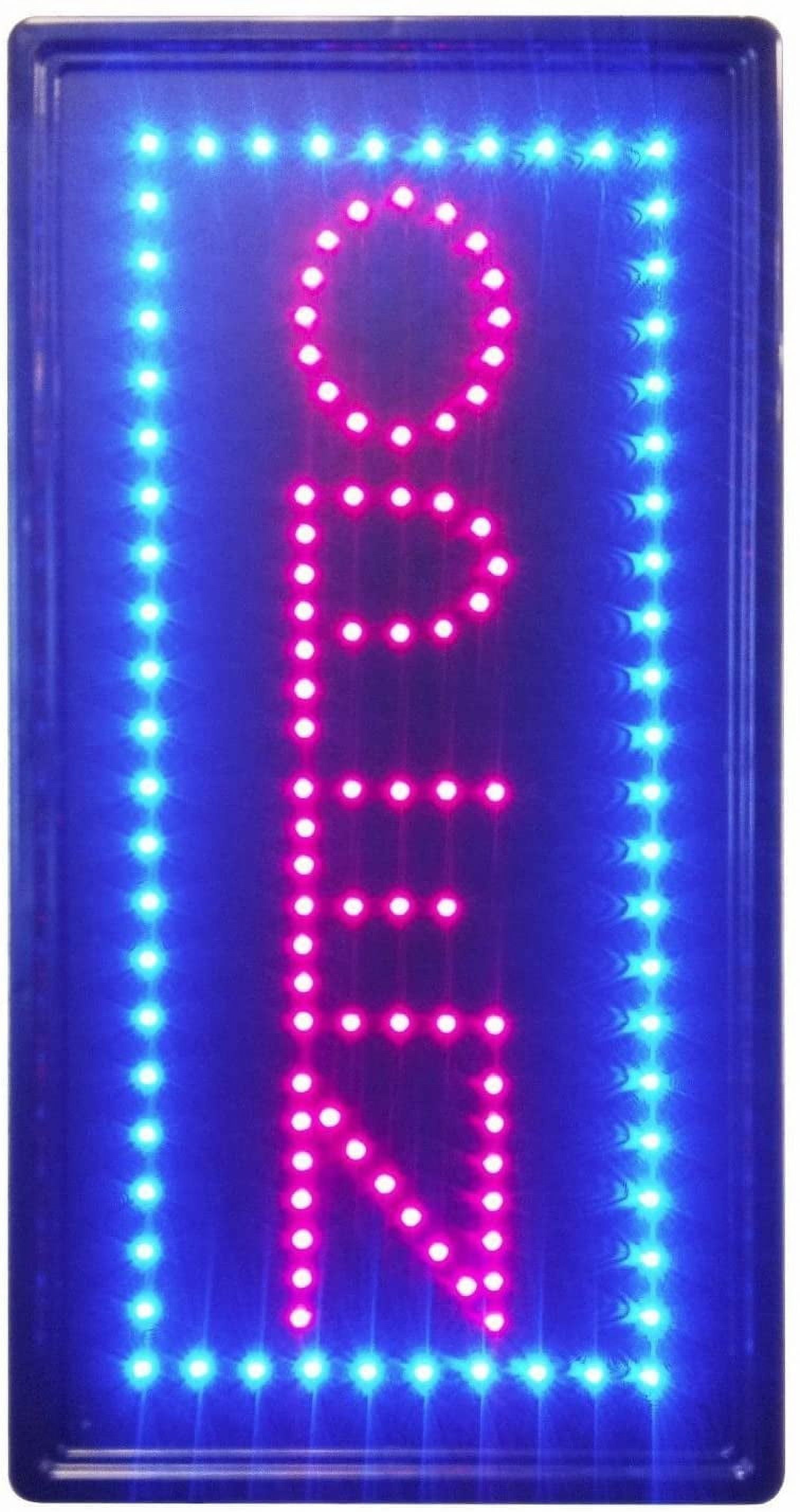 10 * 19 inch Animated LED Business Vertical Open Sign +On/Off Switch ...