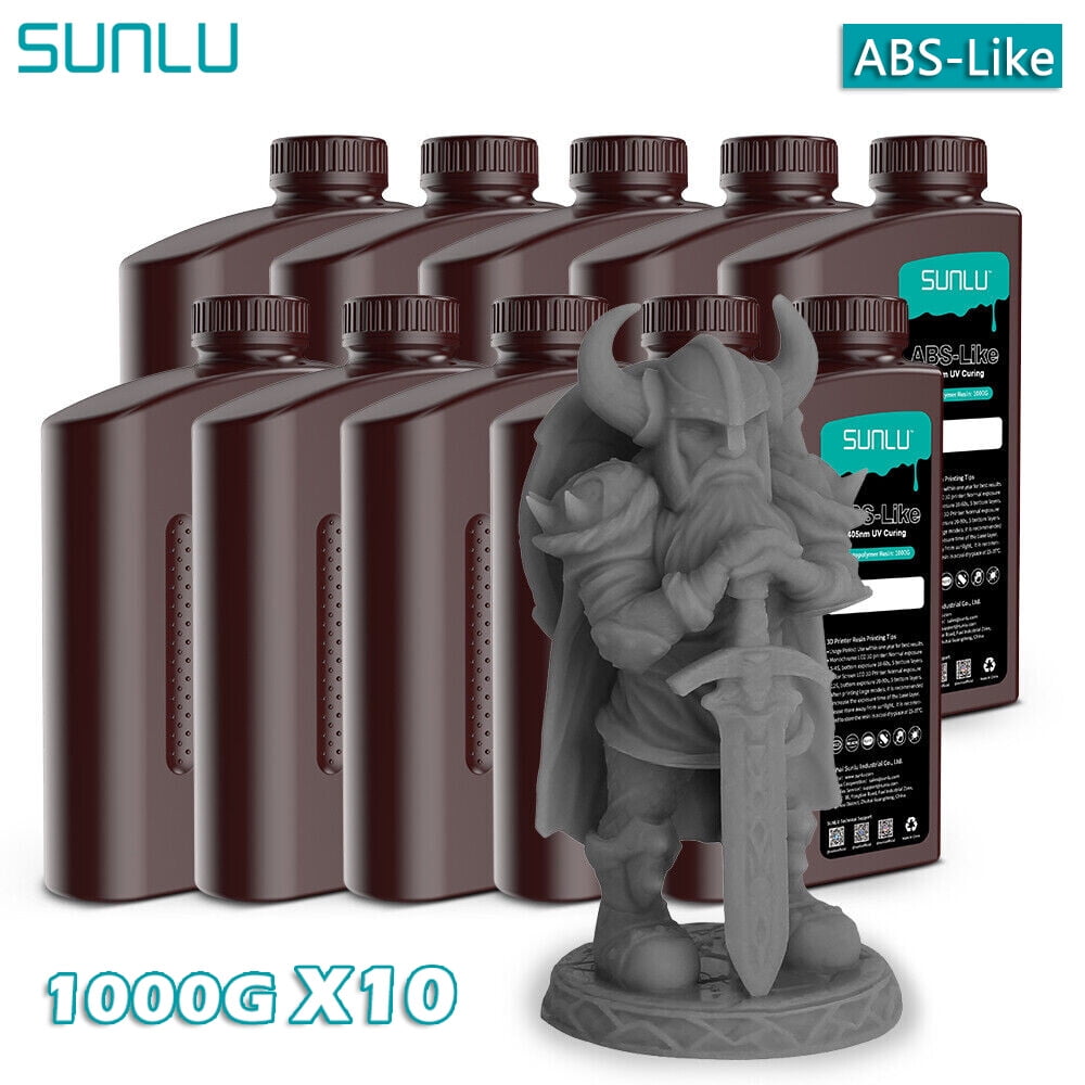 10*1KG SUNLU ABS-Like Fast Curing 3D Printer Resin Dark Gray LCD/SLA ...