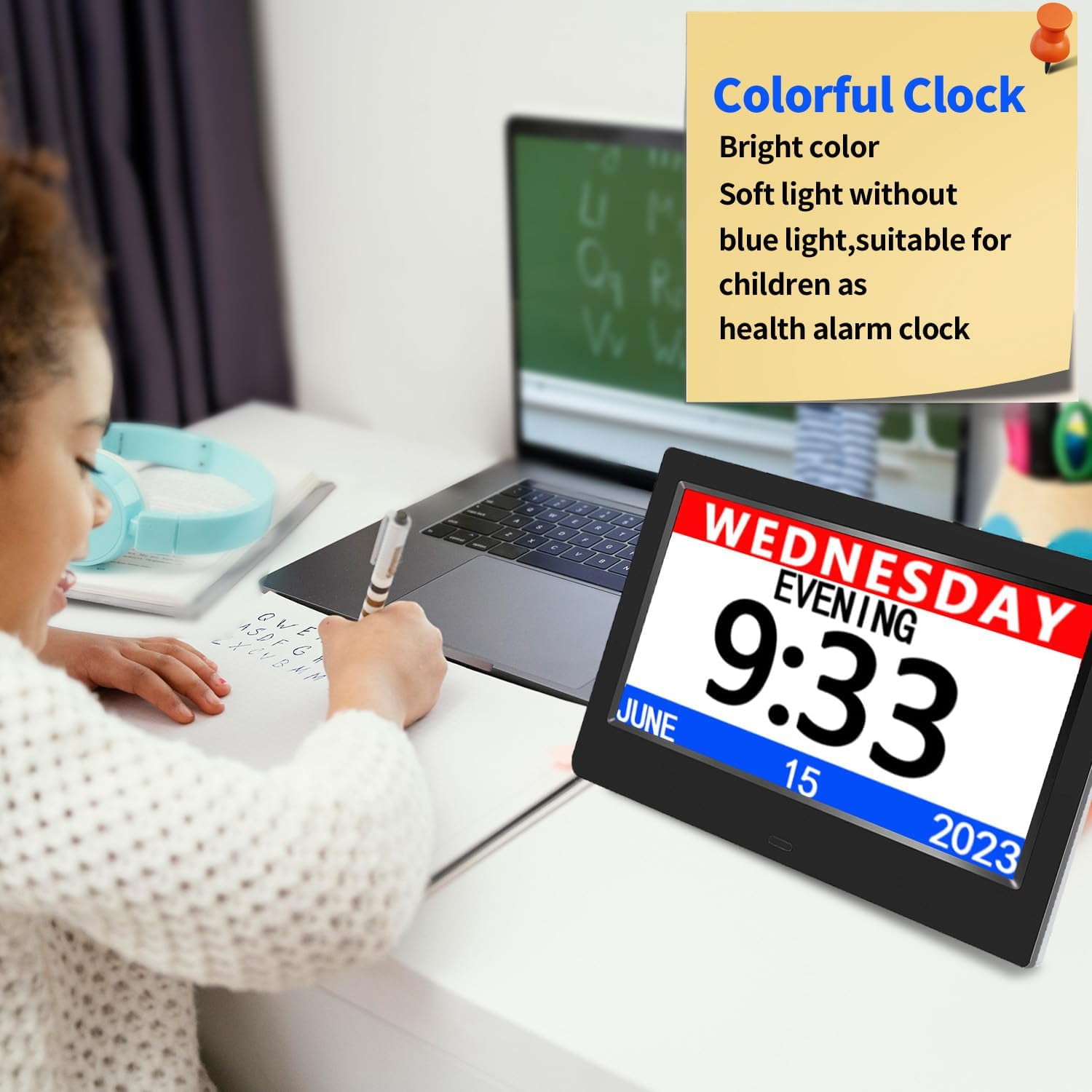 10.1in Extra Large Digital Calendar Clock, DST Day & Date Display ...