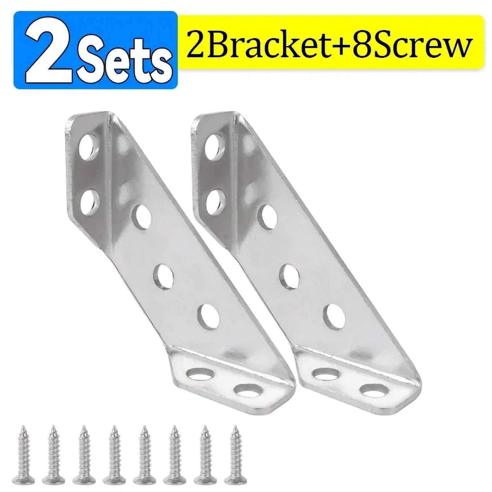 10/1set Corner Brackets Stainless Steel Furniture Angle Shelf Connector ...