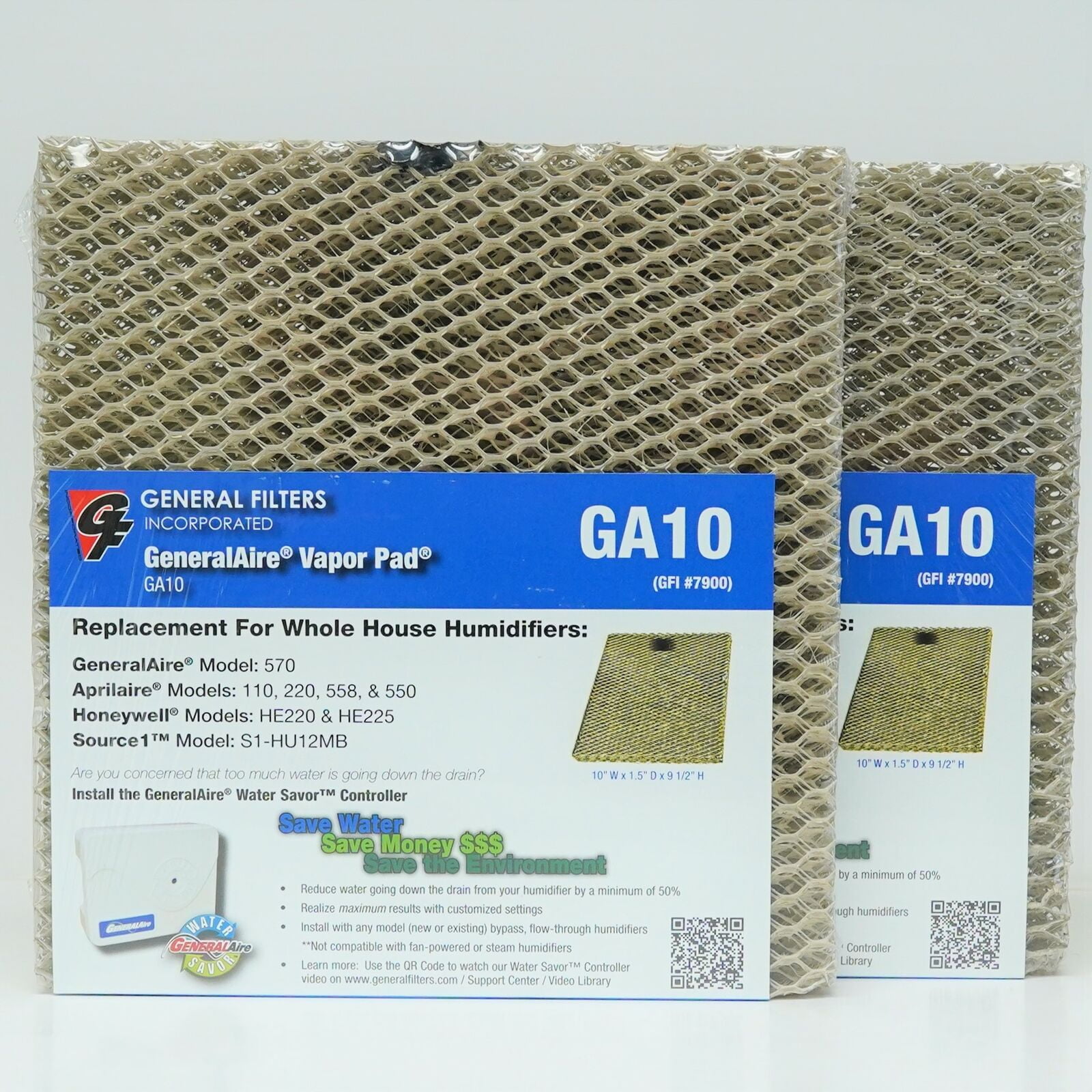 10-2 2PAK #10 for Aprilaire Humidifier 500 550 Water Panel Pad Filter ...