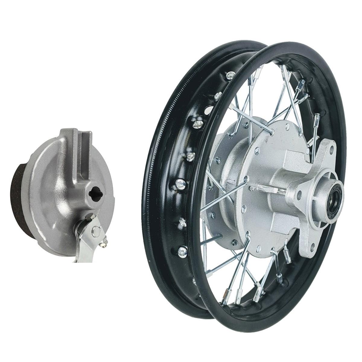 10" 2.50-10 Rear Wheel Rim Drum Brake 50cc 70cc SSR Coolster Dirt Pit ...