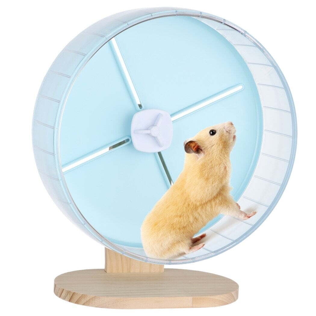 10.2" Hamster Wheel with Stand, Silent Hamster Running Wheel, Chinchilla Exercise Wheel with ...