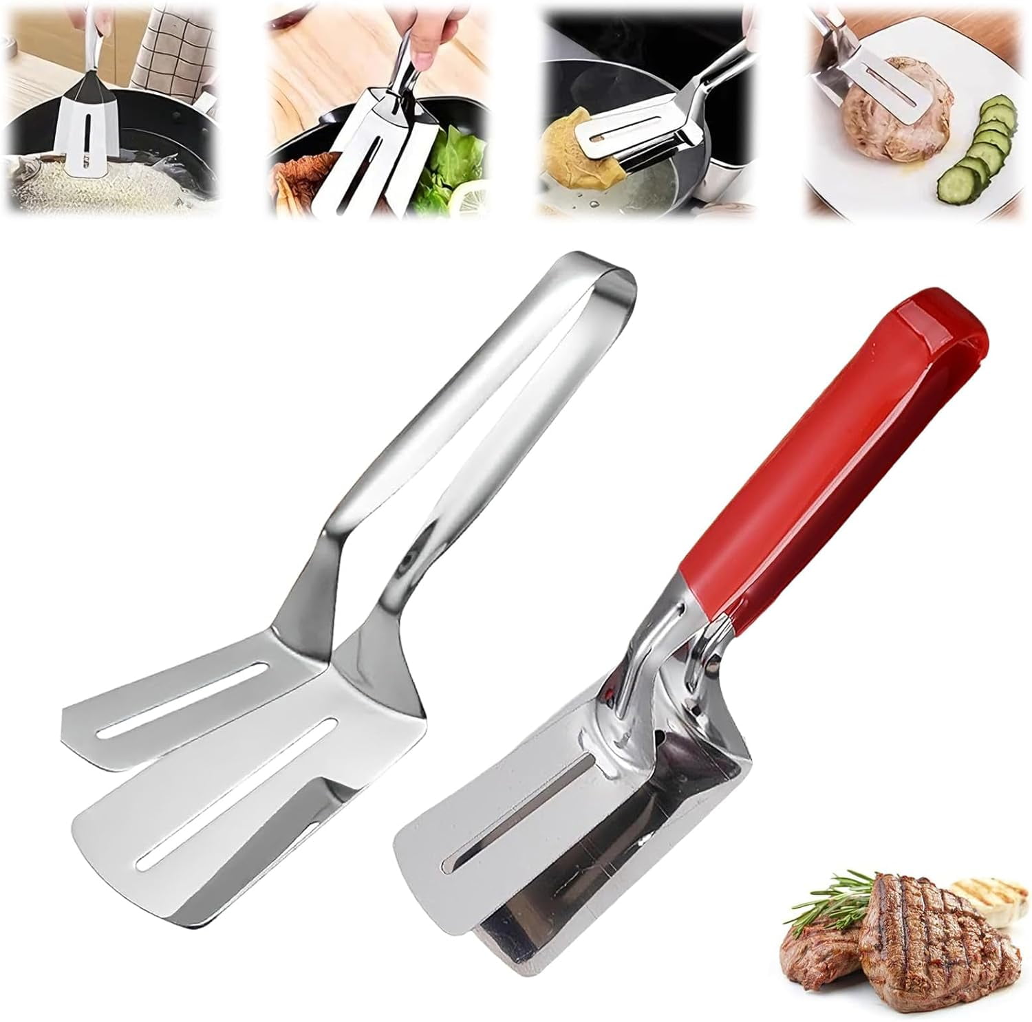 10.2 Inch Stainless Steel Grill Clamp, 2026 New Anti-Scald Extended ...