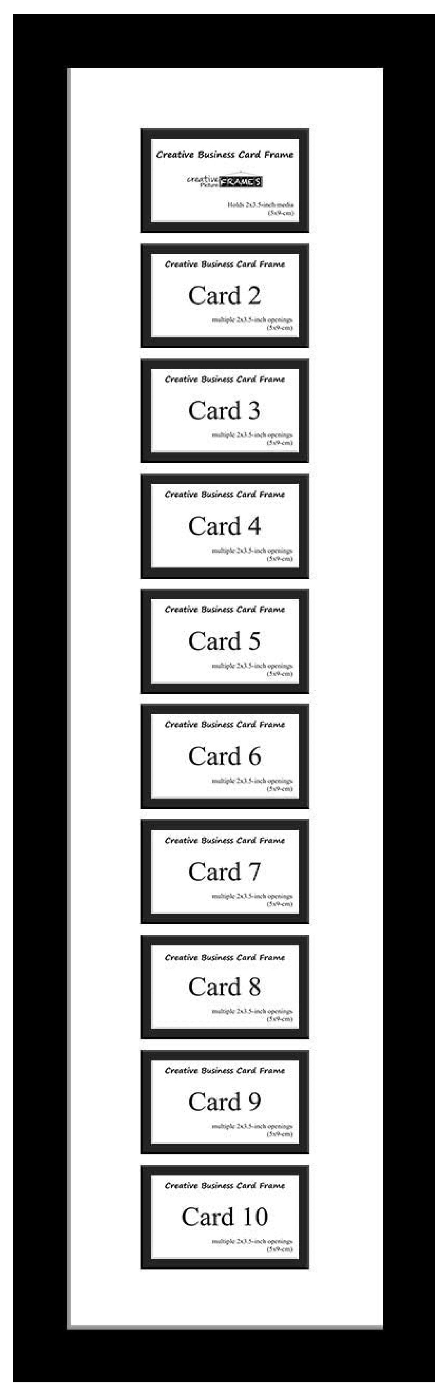 10-2" x 3.5" Opening Black Business Card Frame with 8" x 30" Double ...