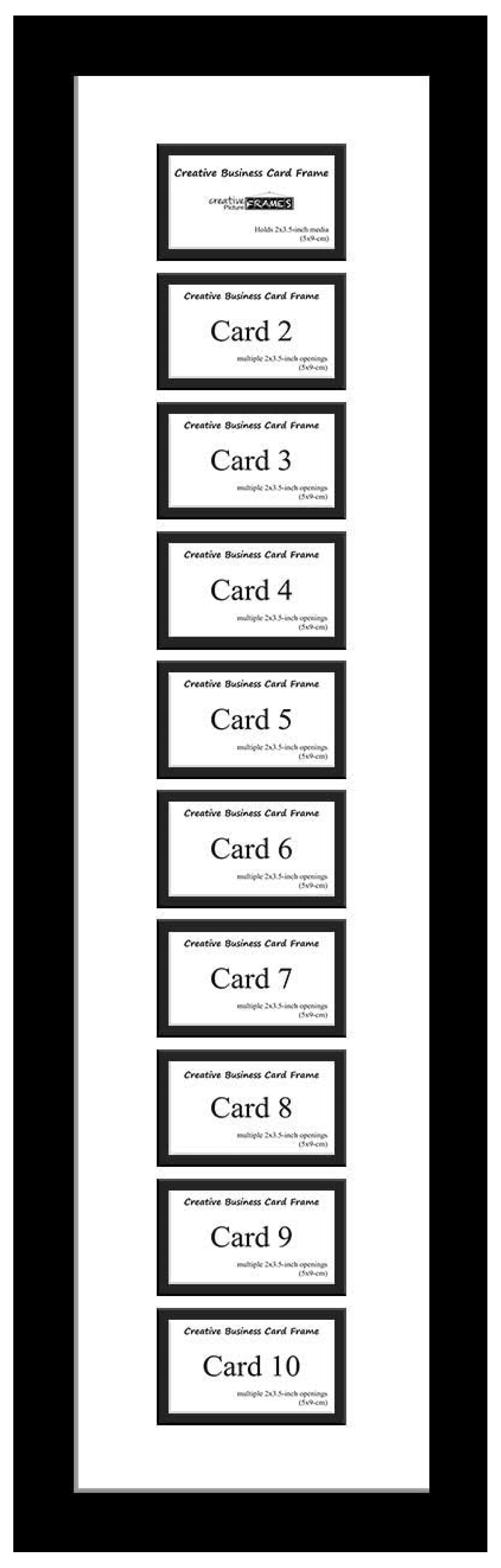10-2" x 3.5" Opening Black Business Card Frame with 8" x 30" Double ...