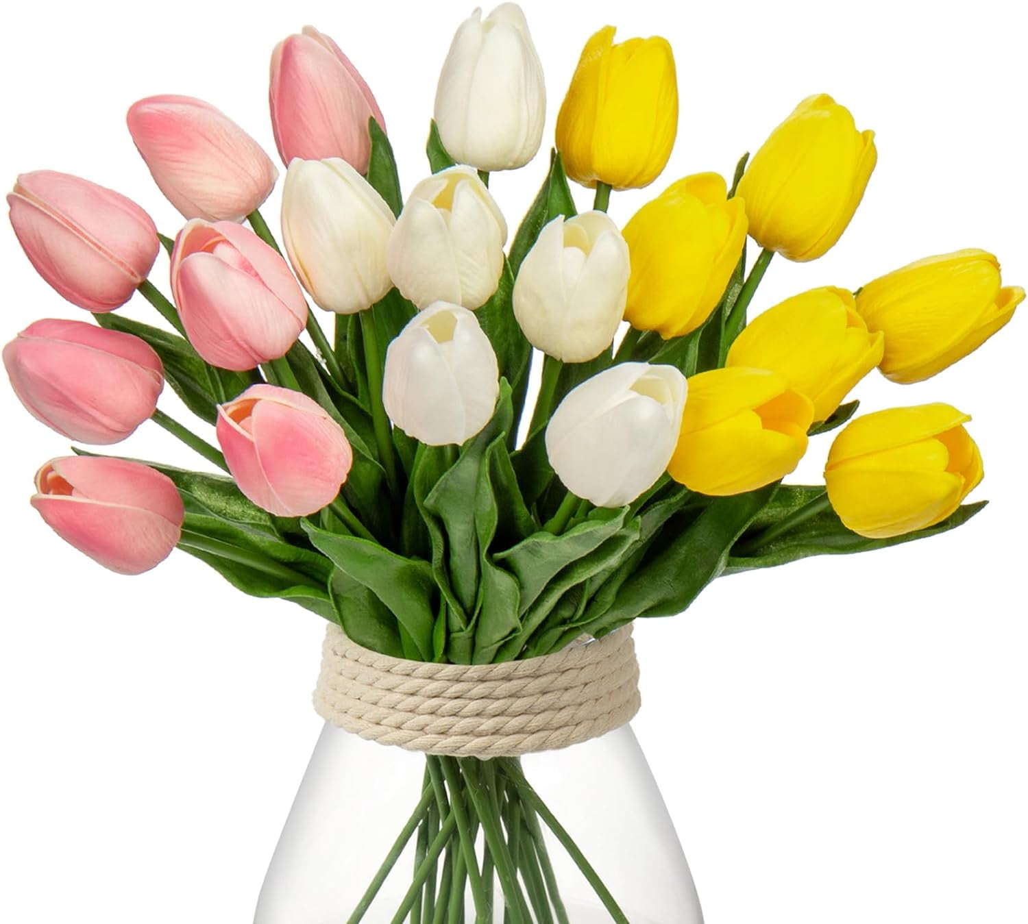 10/20/24 Pcs Artificial Tulips Flowers Mixcolor Real Touch Fake Tulips ...