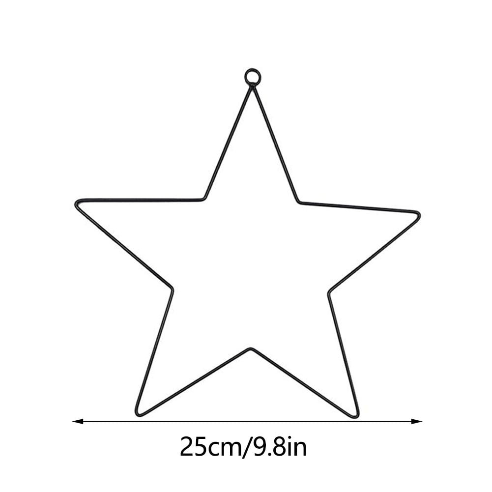 10/20/25/30/40cm Pentagram Shaped Wreath Rings Diy Wreath Support Iron ...