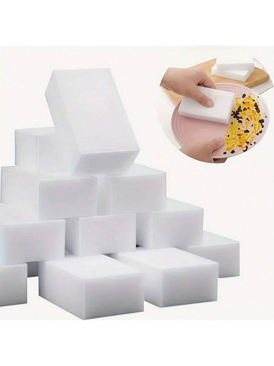 10/20/30/40/100pcs Pack, Premium Nano Sponge, Cleaning Magic Eraser, Home Use White Sneaker ...