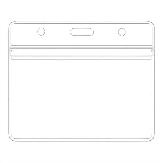 10/20/30/50PCS PVC Badge Holder Clear ID Card Sleeve with Waterproof ...