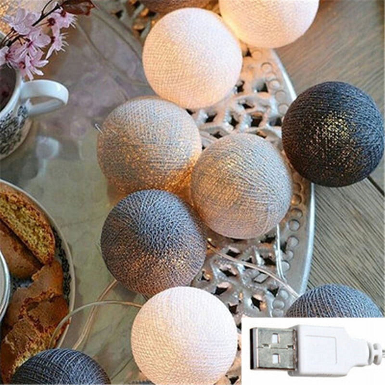 10/20/30 LEDs String Lights Cotton Thread Balls Home Decoration Lamp ...