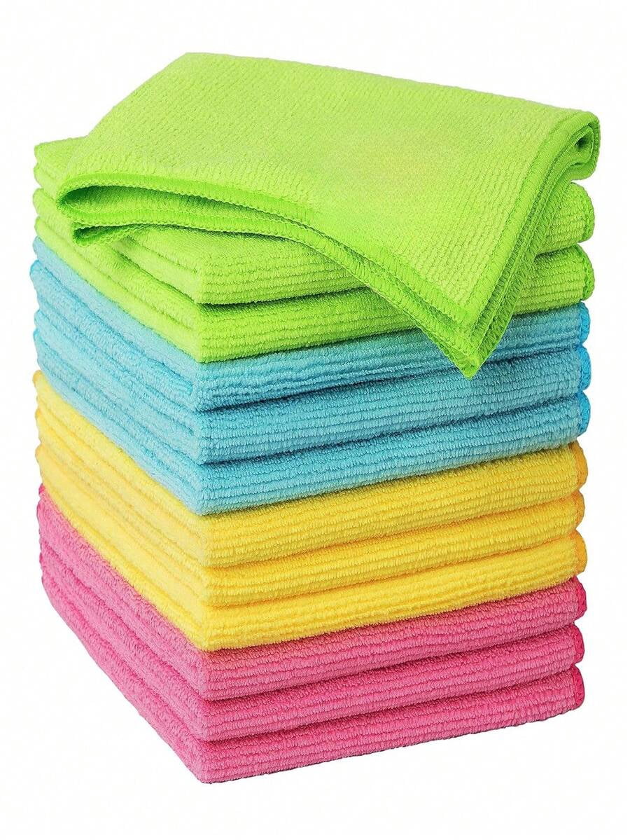 10/20/30PCS Multi-Color Microfiber Cleaning Towels Set - Ideal for ...
