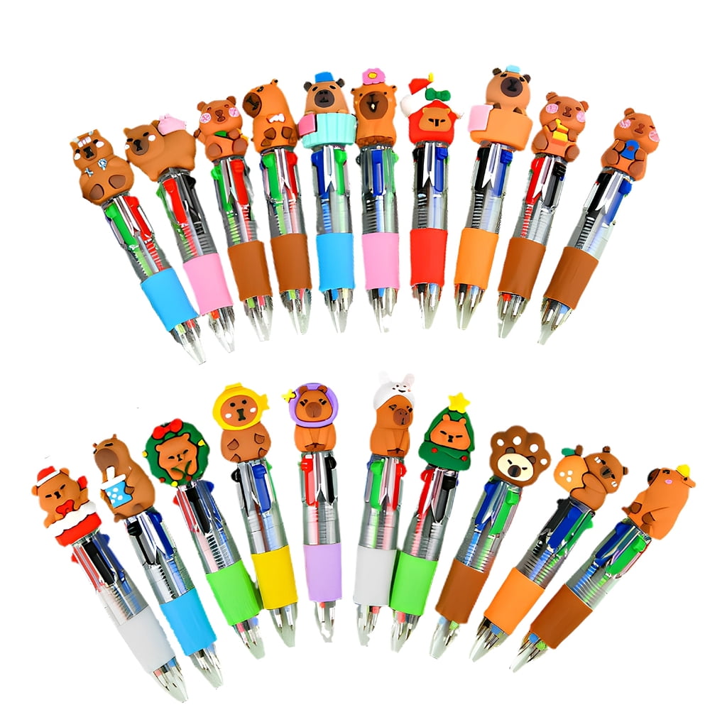 1 Set 4 In 1 Multicolor Cartoon Capybara Design Ballpoint Pen For ...
