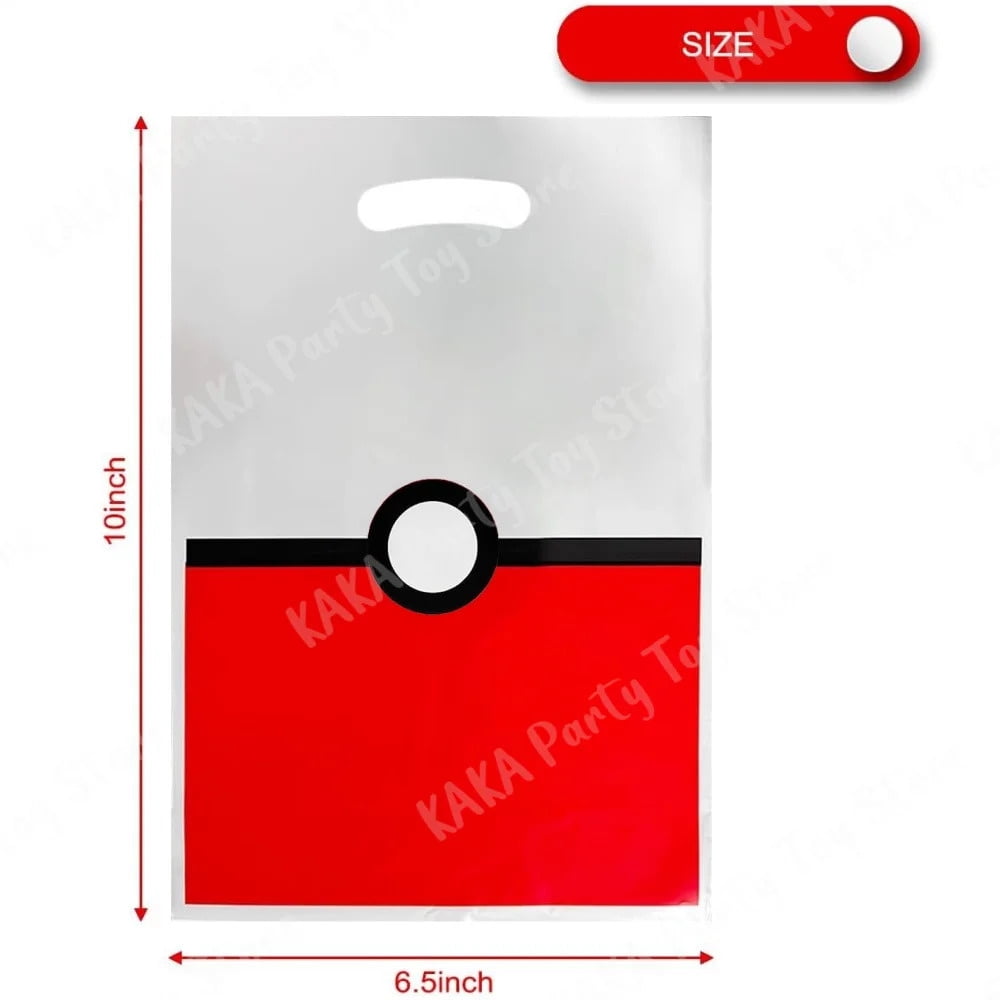 10/20/30Pcs Pokemon Party Gift Bags Pokeball Candy Packing Bag Loot Bag ...