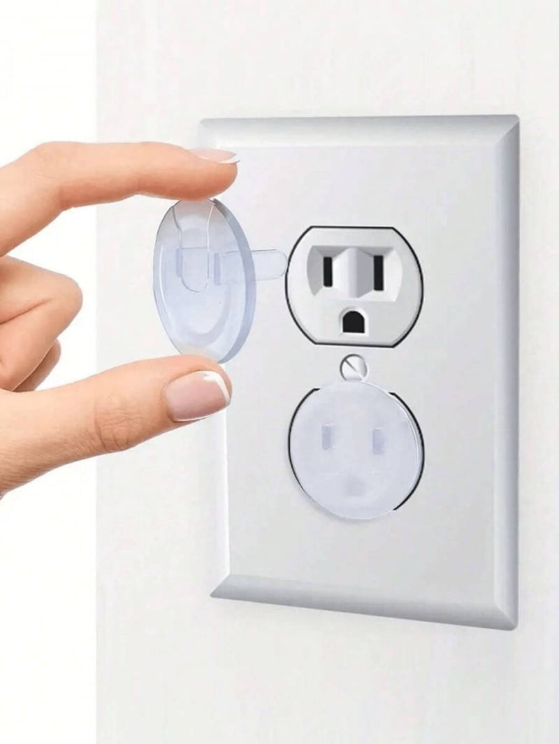 10/20/30pcs Baby Outlet Plug Covers Clear Child Proof Electrical ...