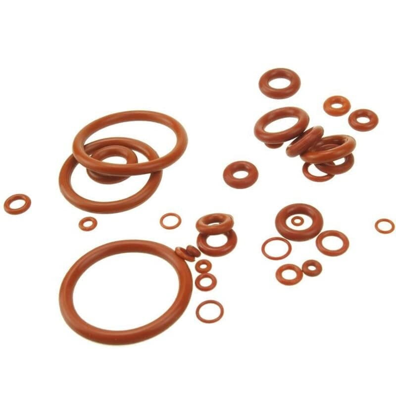 10/20/50/100pcs OD 8-65mm Red Silicone O-Ring Thickness 2mm Food Grade ...