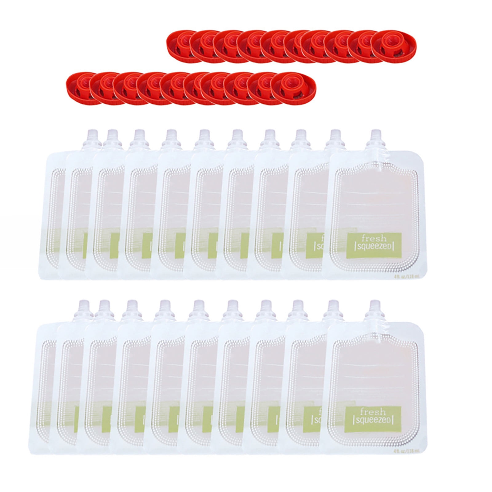 10/20/50-Pack Reusable Baby Food Pouches - BPA-Free Leak-Proof Squeeze ...