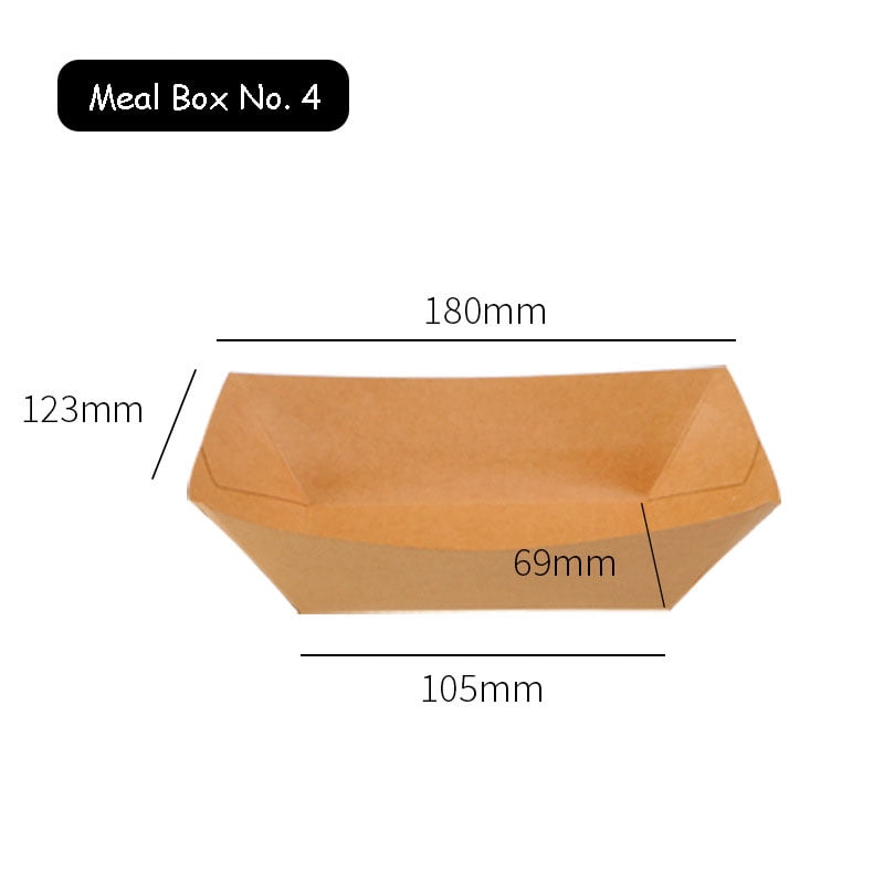 10/20/50Pcs Brown Kraft Paper Disposable Recyclable Eco-Friendly Food ...
