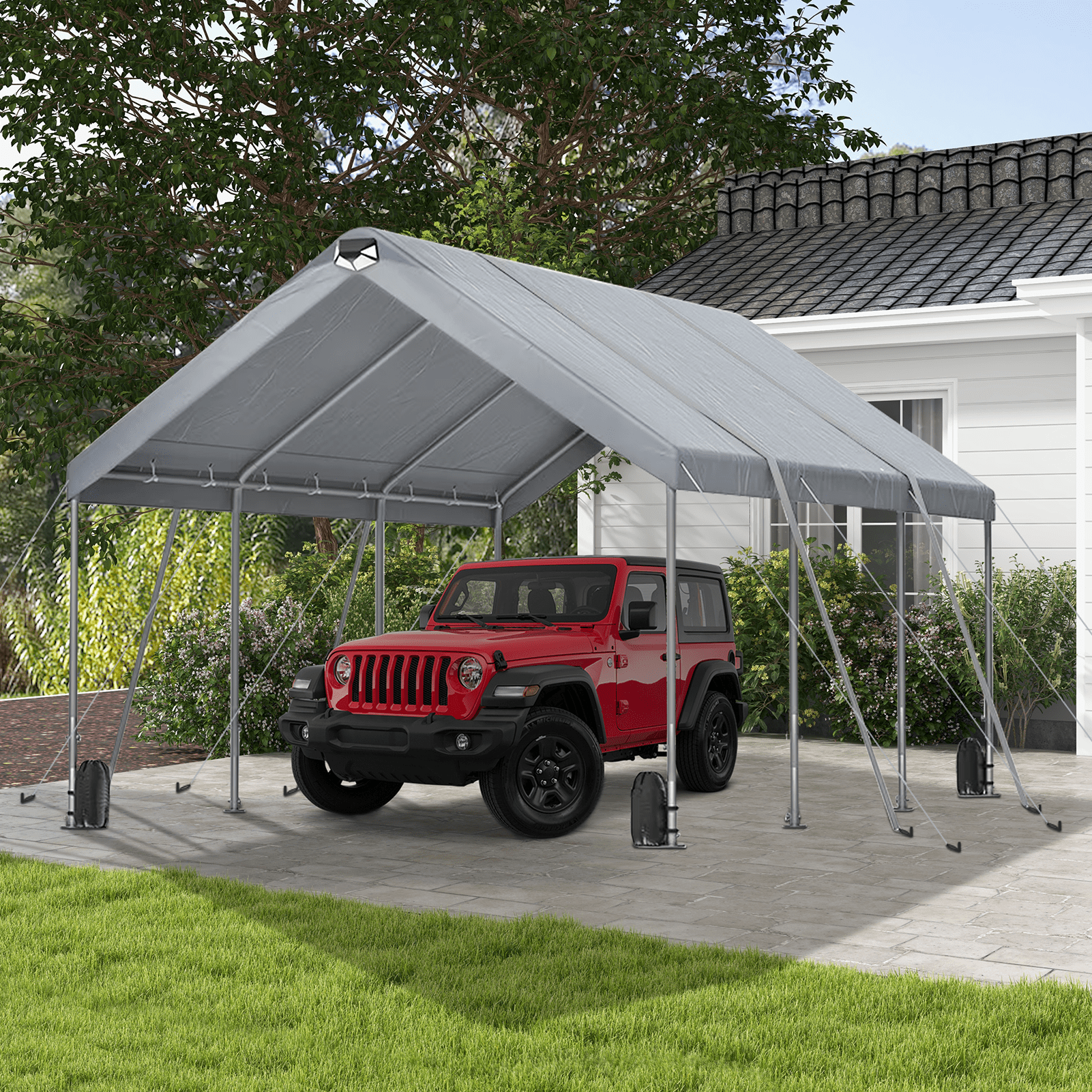 10*20 Heavy Duty Carport Canopy - Extra Large Portable Car Tent Garage ...