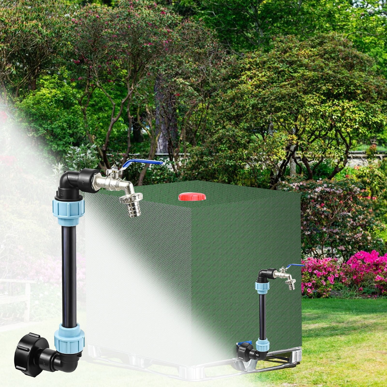 10-20 Inch Pipe Length Ton Barrel Adapter, PE Gooseneck Faucet ...