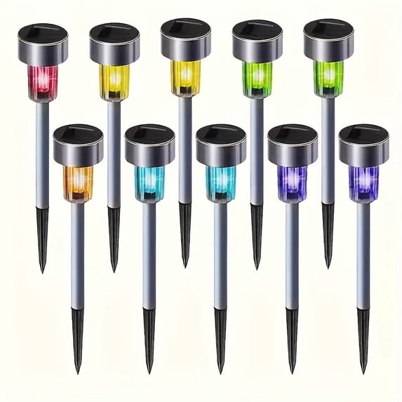 10/20 Pack Stainless Steel Solar Ground Plug Lights, IP44 Waterproof ...