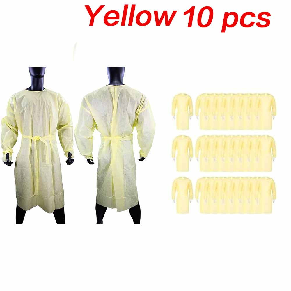 10/20 pcs Set Disposable Isolation Gowns Set Non-woven Protective ...