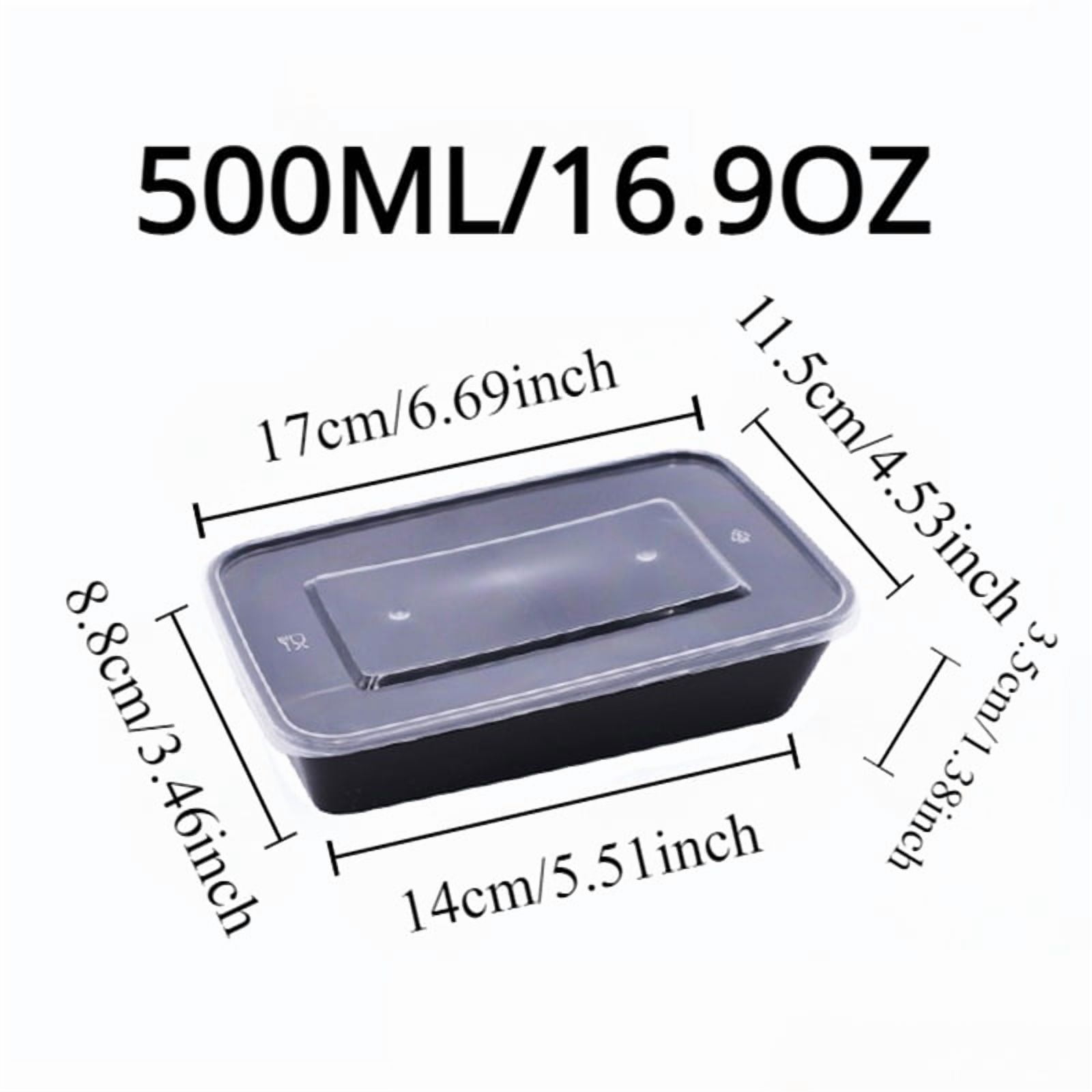 10/20PCS Black Food Box Fruit Salad Food Box Kitchen Meal Prep Takeout ...