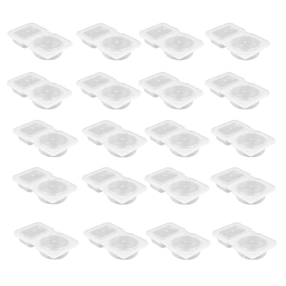 10/20PCS Double Compartment Condiment Container, 4.5OZ Reusable Snack ...