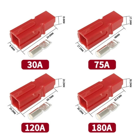 10/20Pcs 30A/75A/120A/180A 600V Power Connector Terminals For Anderson ...