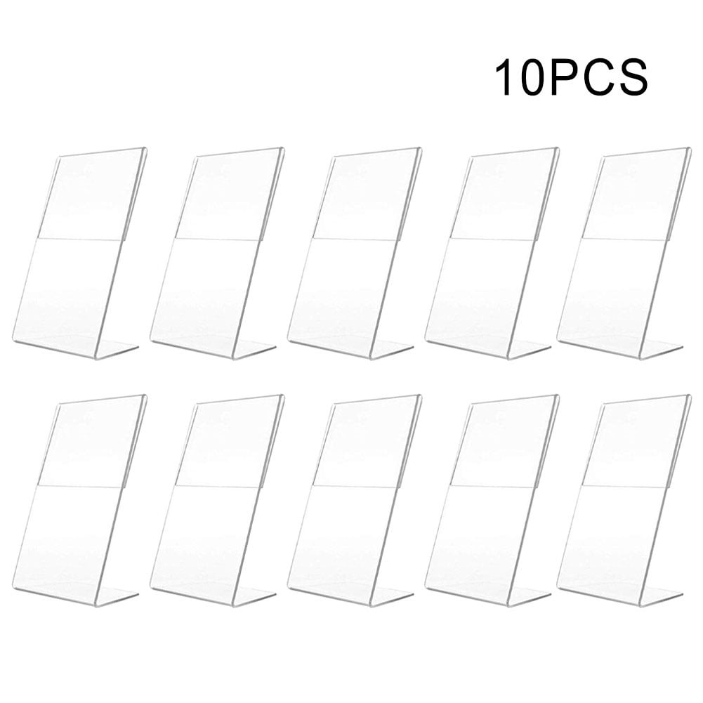 10/20PCS A6 Transparent Acrylic Display Stand Desk Display Card Stand ...