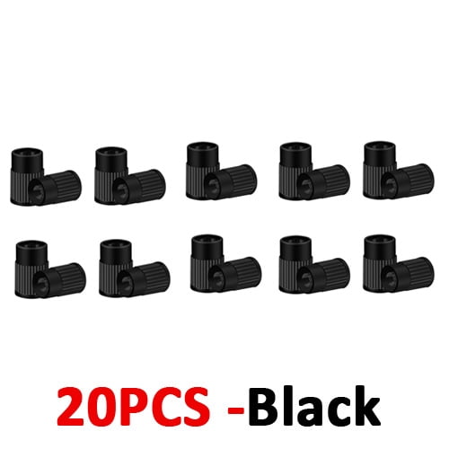 10/20Pcs Plastic Tire Valve Dust Cap Built-in Valve Core Remover Tool ...