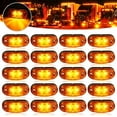 10/20X Amber Red Marker Lights 2.5" LED Truck Trailer Oval Clearance ...