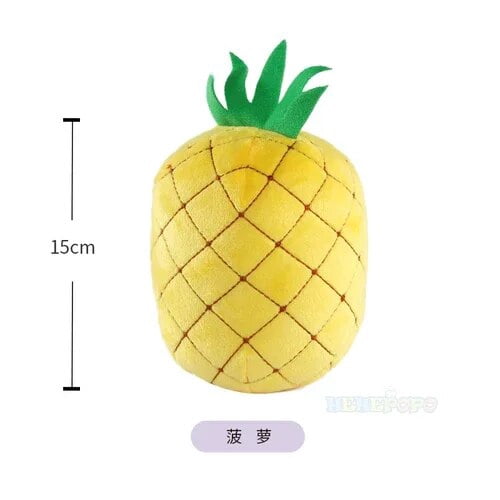 10-20cm Fruit Simulation Plush Toys Apple Slice Watermelon Pineapple ...