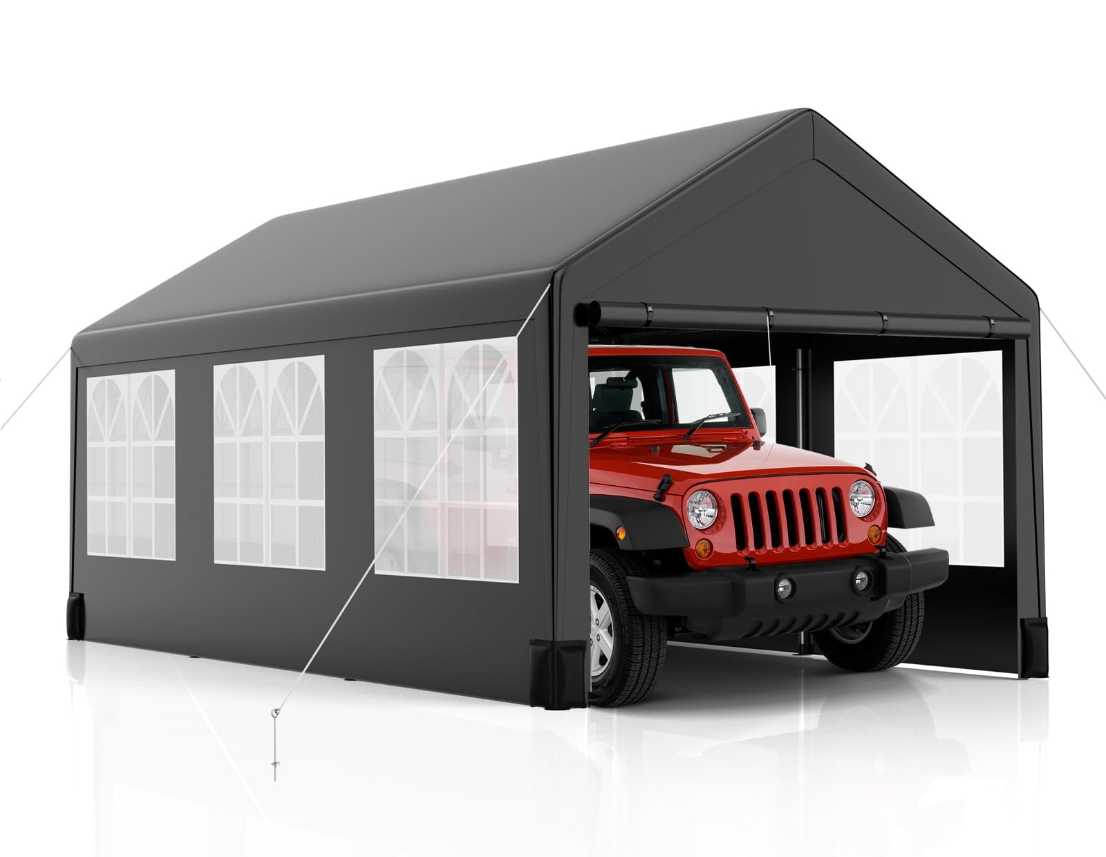 10 * 20ft Heavy Duty Carport Canopy, PioneerWorks Portable Car Tent ...