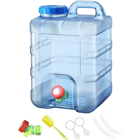 10-22L Water Container With Tap With Accessories, Portable Plastic ...