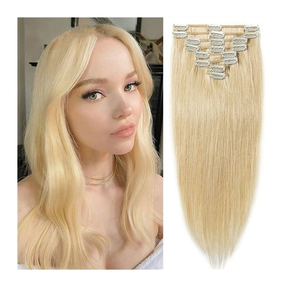 10-24 Inches Clip in Hair Extensions Human Hair Blonde Hair Extensions ...
